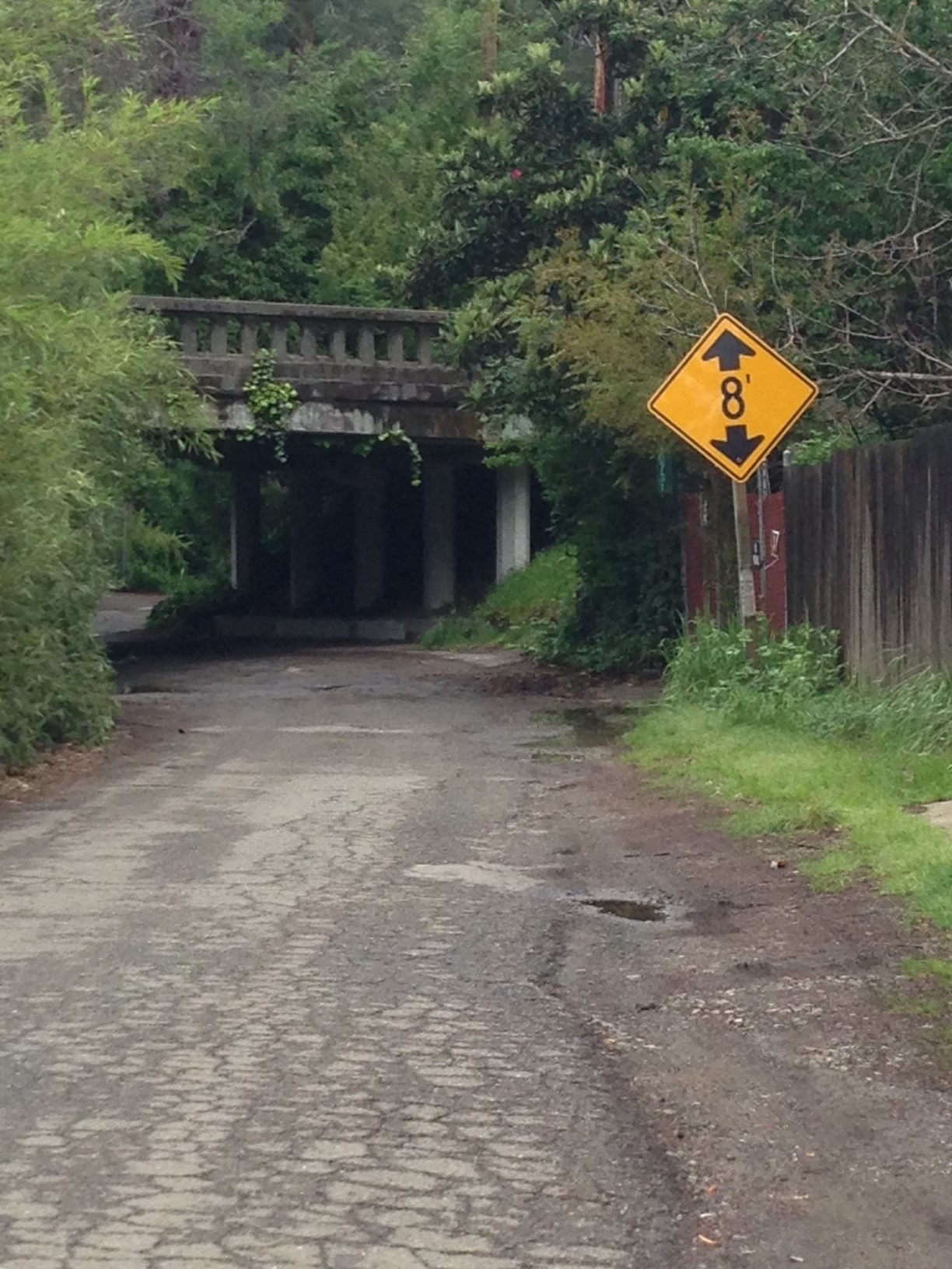 Super low bridge overpass warning signs